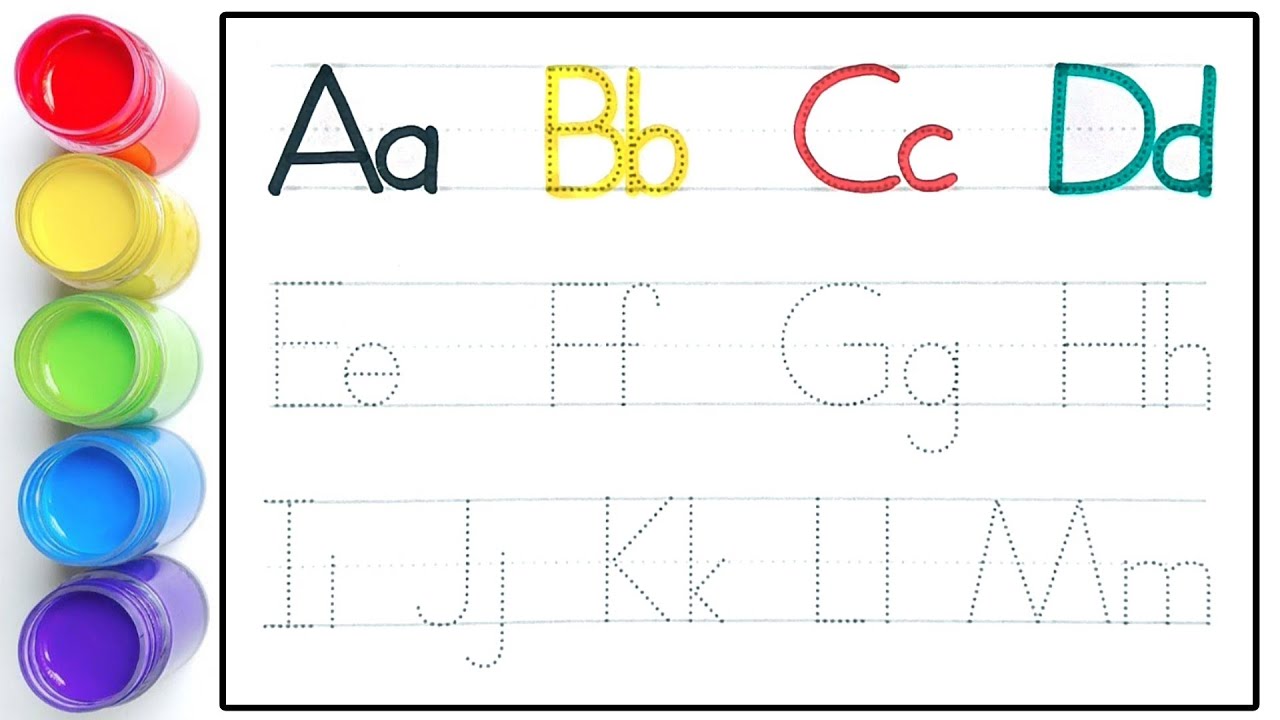 Alphabet, ABC song, ABCD, A to Z, Kids rhymes, collection for writing ...