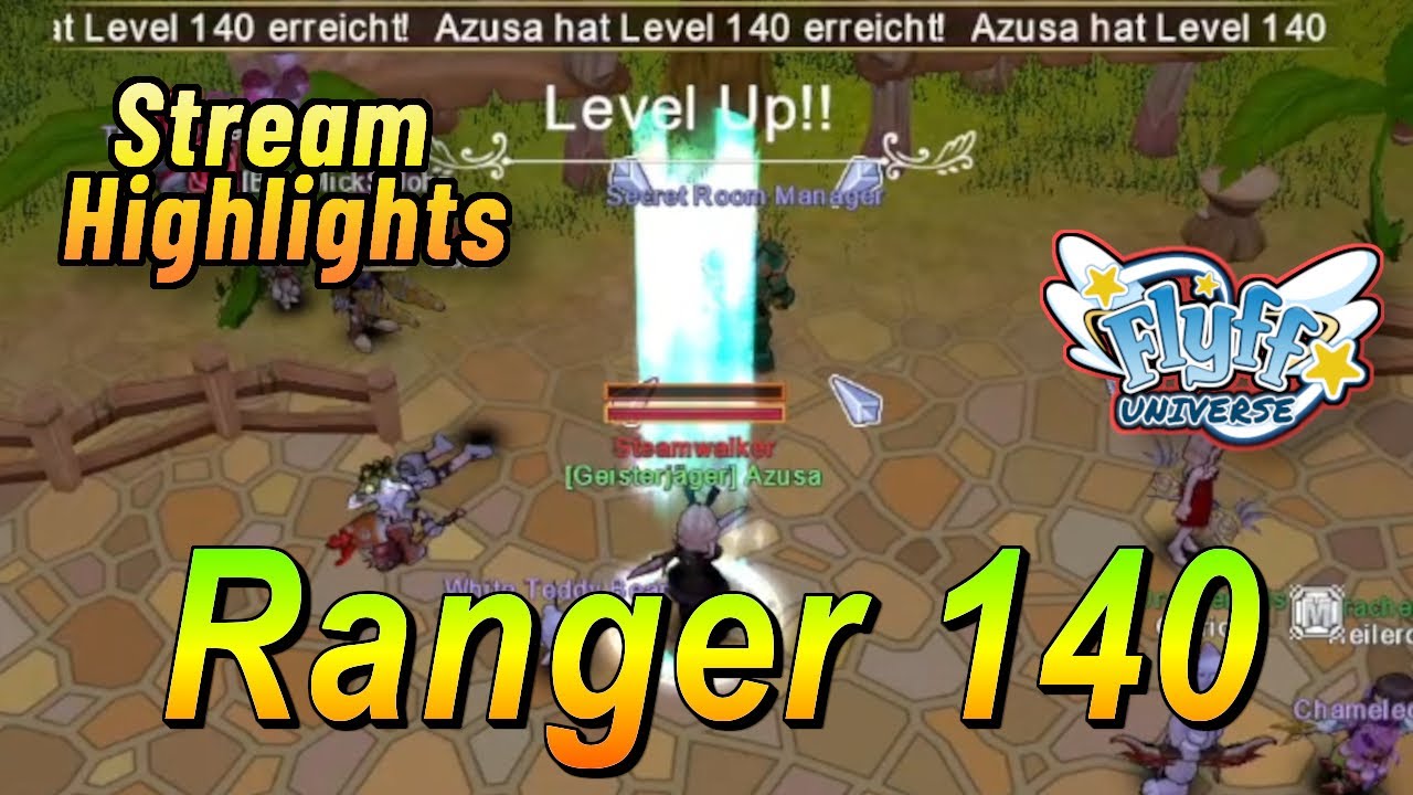 Flyff Universe - Mein Ranger Azusa wird endlich Level 140! - YouTube