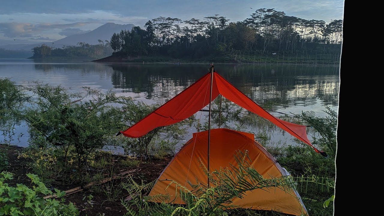 Solo Camping, Fishing and Cooking at Beautiful Lake | ASMR Nature ...