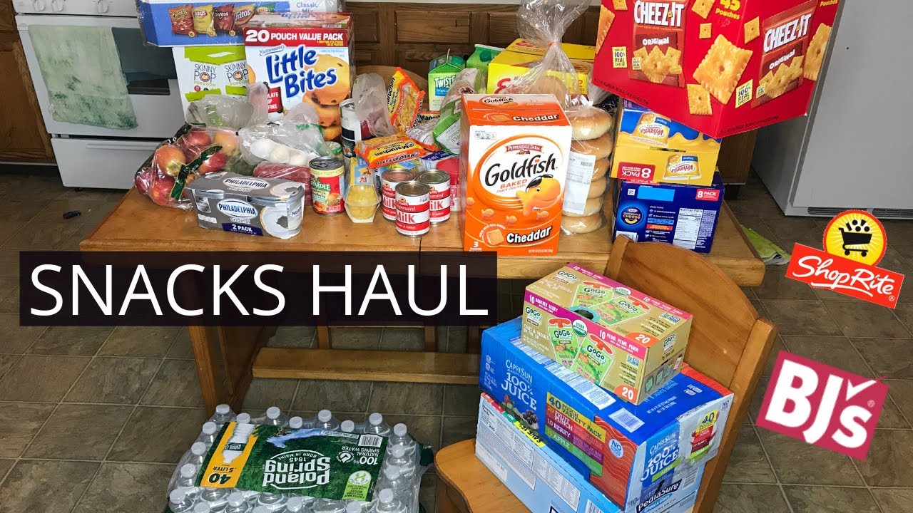 SNACK GROCERY HAUL | BJs | Shoprite - YouTube