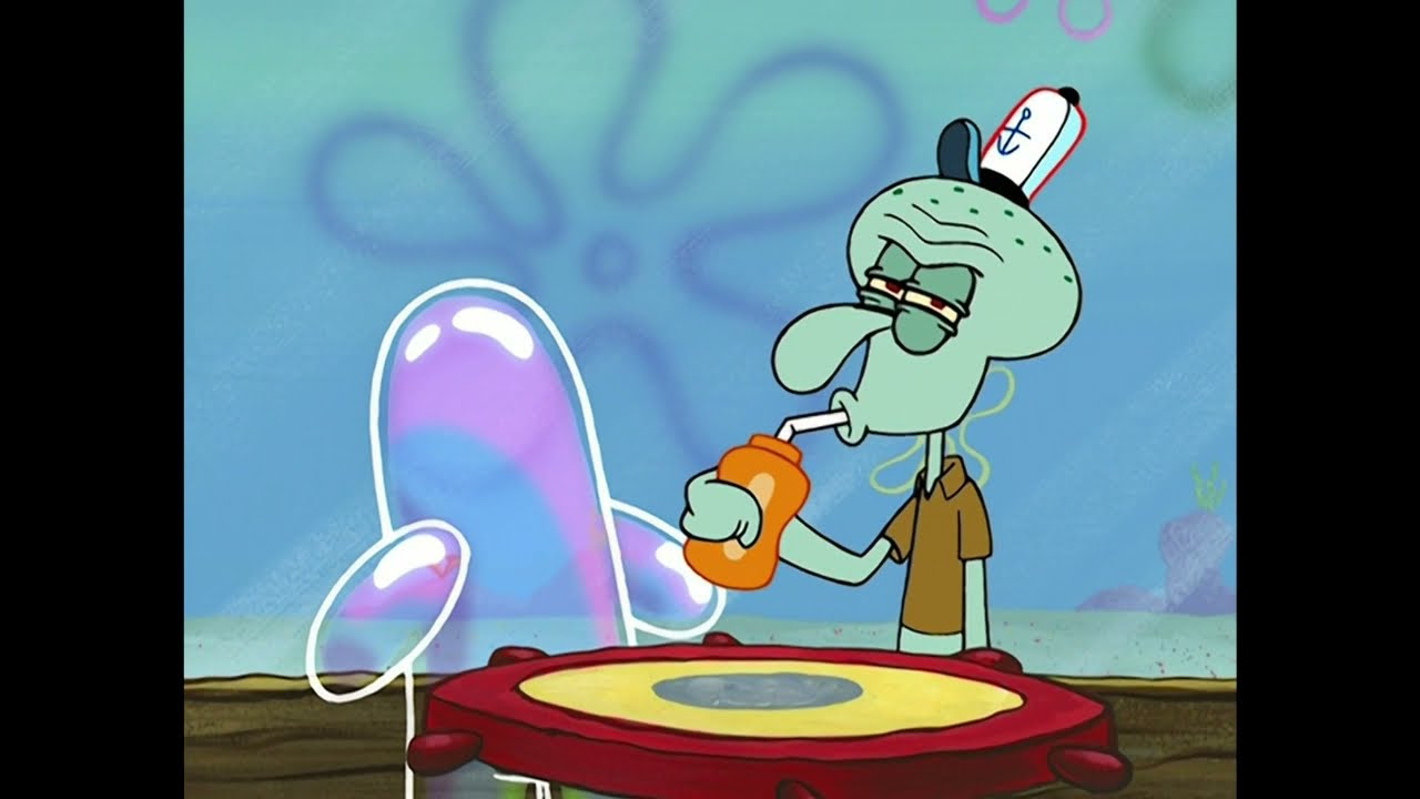 Squidward Drinking Diet Shampoo for 10 Hours - YouTube