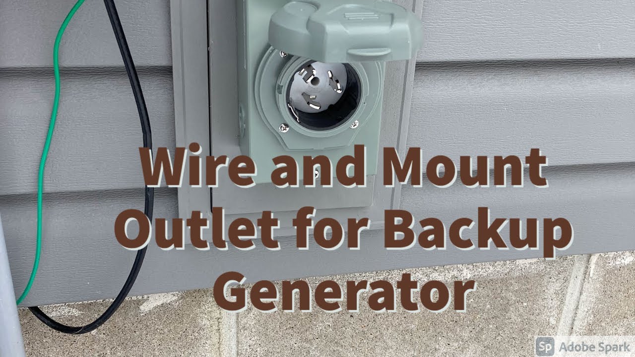 Wiring & mounting outlet for backup generator - YouTube