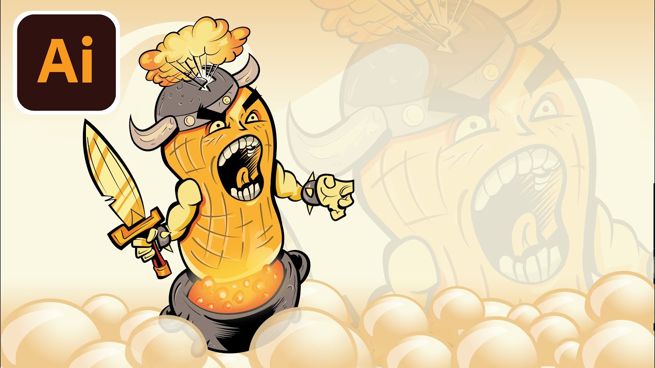Creating a Cartoon Character in Adobe Illustrator - YouTube