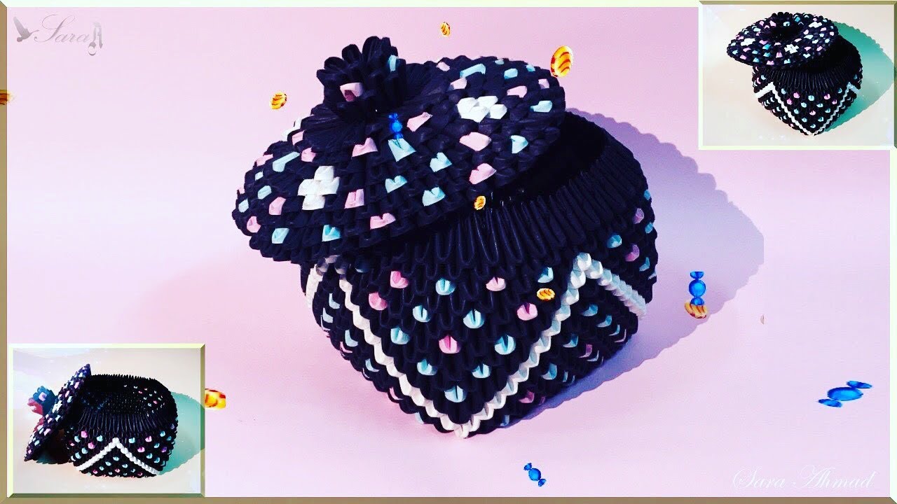 How to make 3d origami Box 15 - YouTube