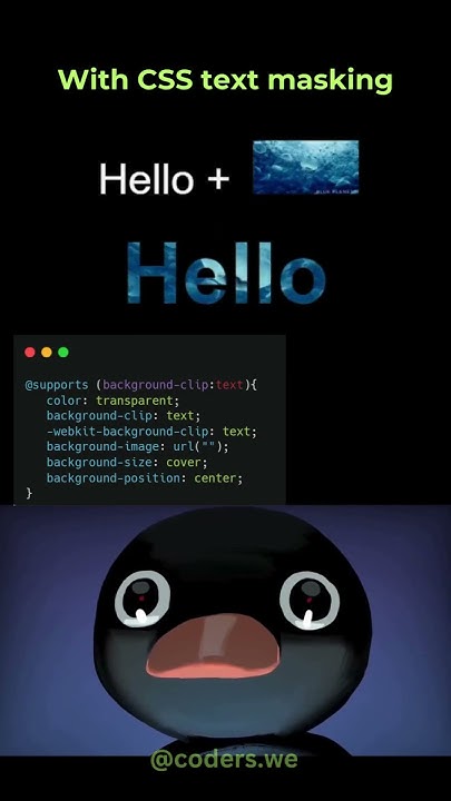 CSS text masking tricks & tips 👩‍💻👩‍💻 - YouTube