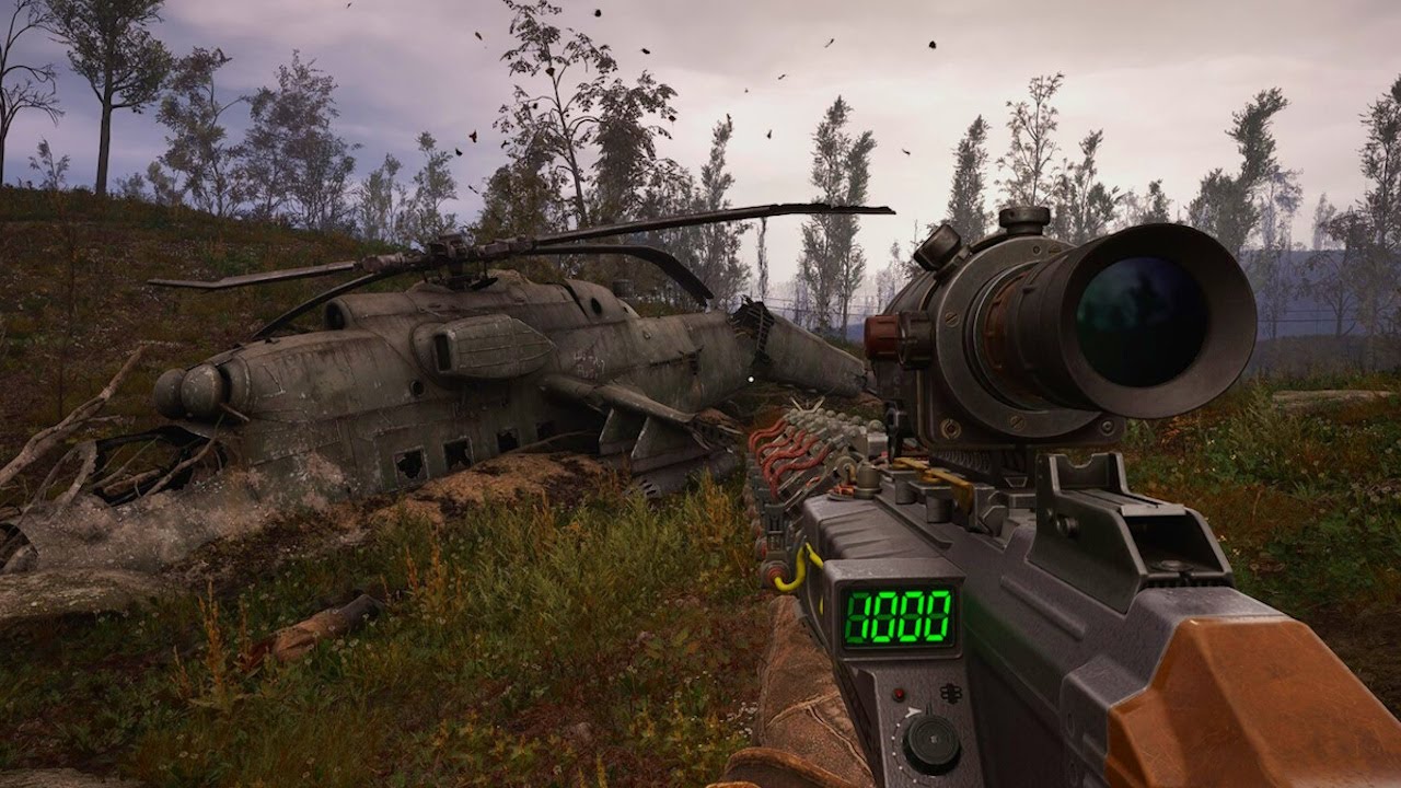 Using The FALLOUT Gauss Rifle in STALKER 2 - YouTube