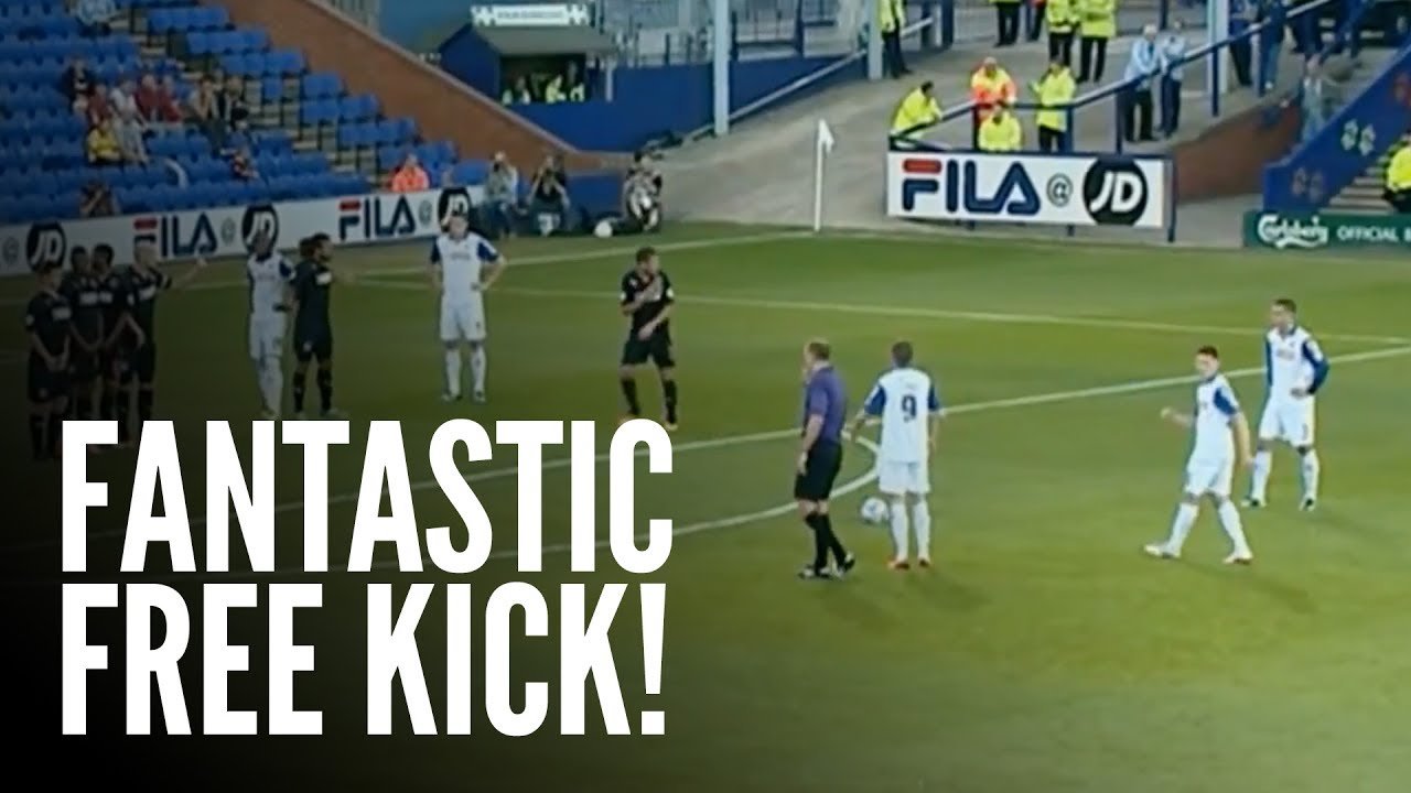 Archive | Evan Horwood with fantastic free kick v Fleetwood Town - YouTube
