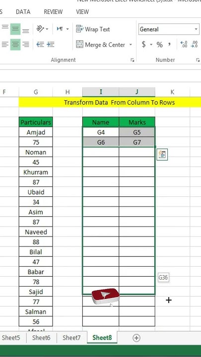 transfer data from columns to rows | Column to Row in excel | Excel tips and tricks 2023 - YouTube