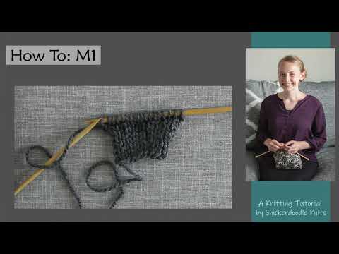HOW TO: M1 (Make 1) Knitting Tutorial - YouTube