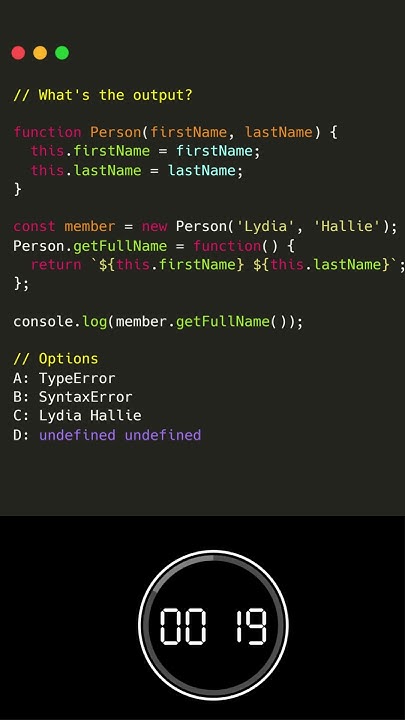 JavaScript Constructors: Can You Guess the Output? - YouTube