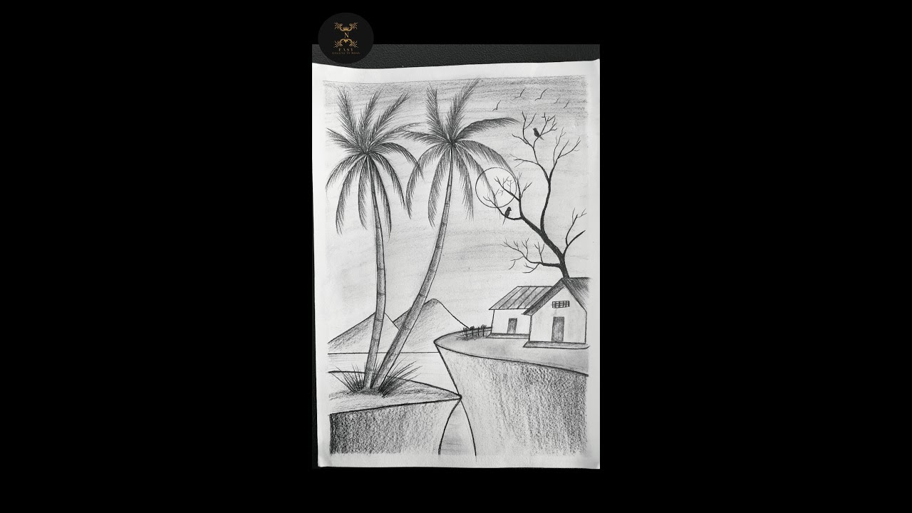 How to draw Beautiful Night Scene by Pencil Sketch, Pencil Drawing for ...