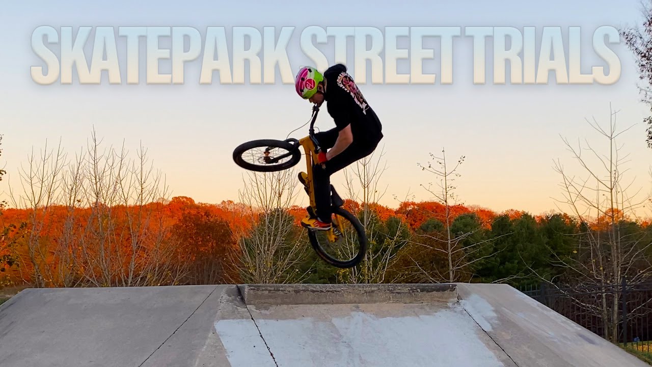 Street Trials Bike at the Skatepark! | Inspired Fourplay - YouTube