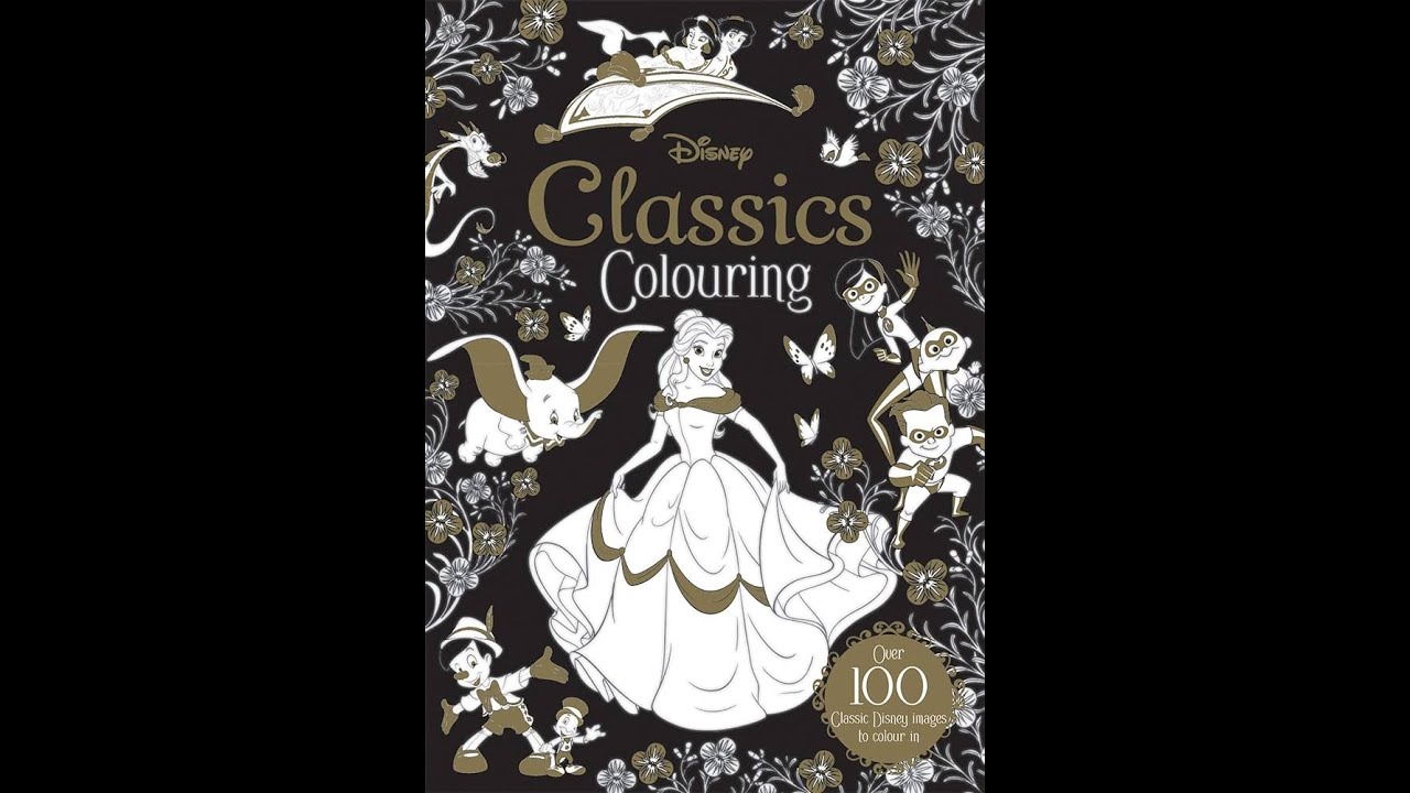Flip Through Disney Classics Colouring Book - YouTube
