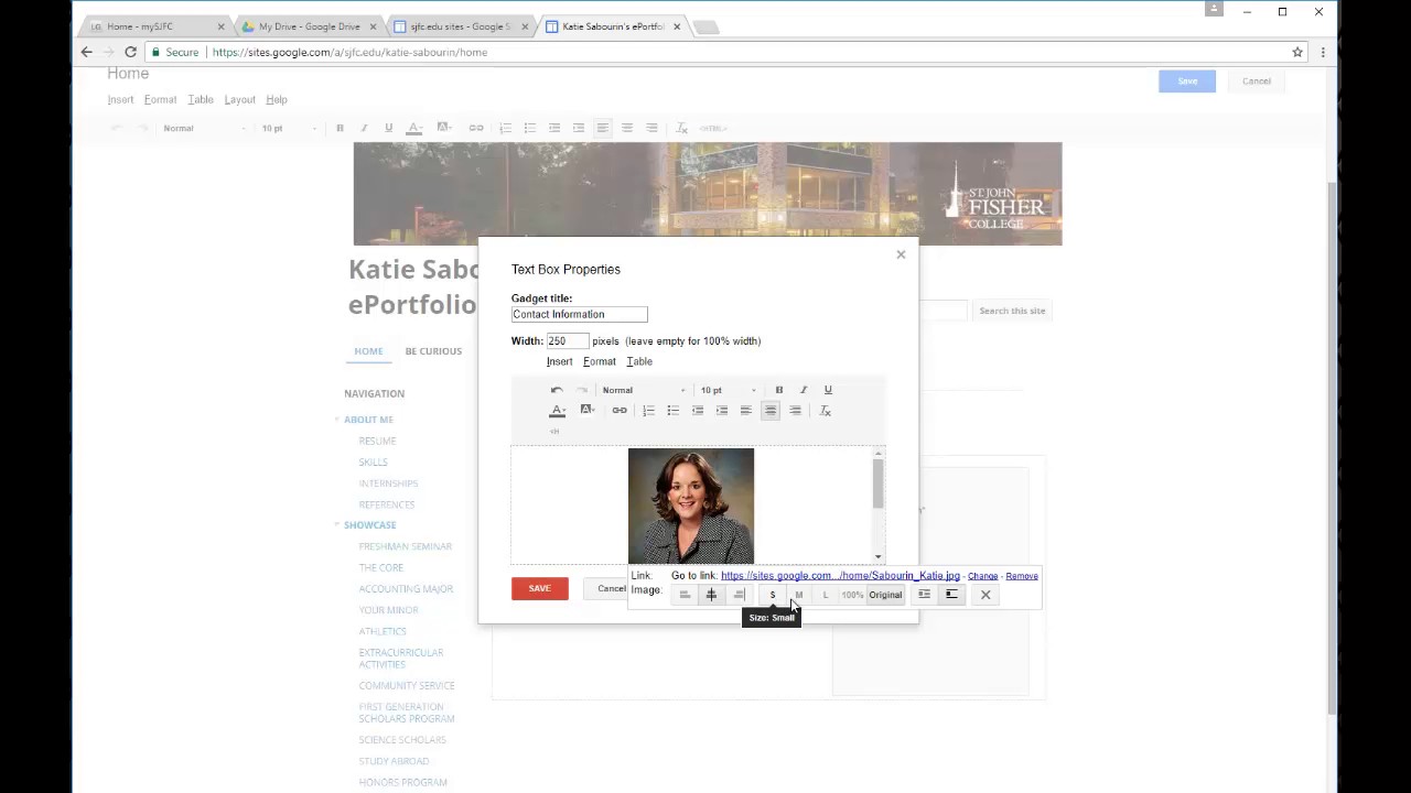 ePortfolio Tutorial - Editing the Contact Information Box - YouTube