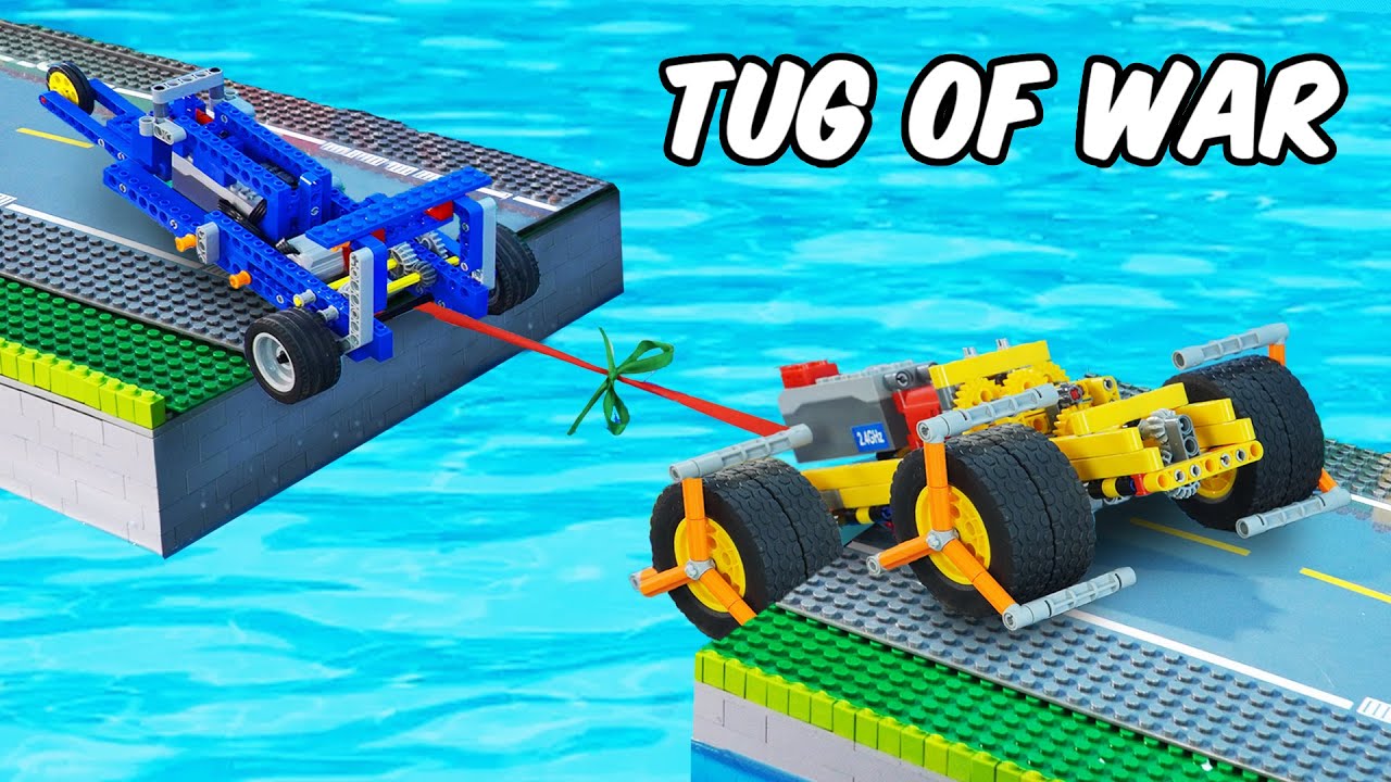 8 Lego Technic Car TUG OF WAR Competition - YouTube