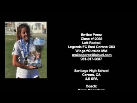 Emilee Perez Left Back and Winger Class of 2022 - YouTube