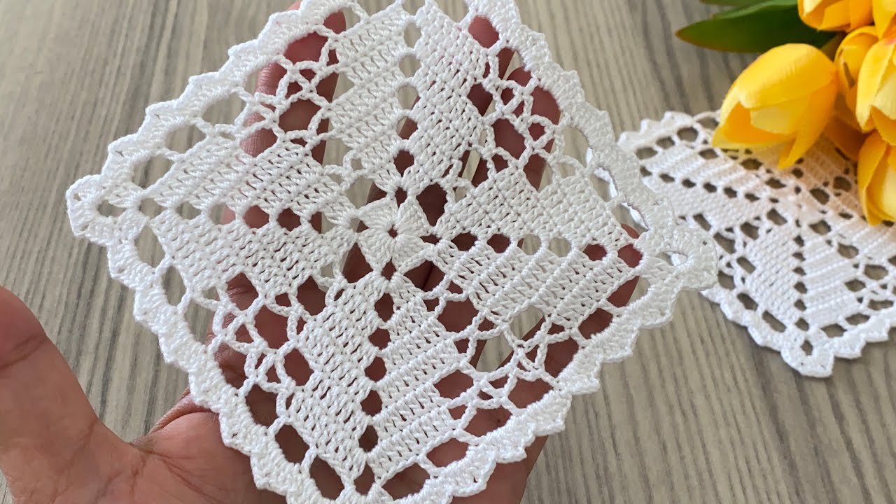 GORGEOUS and BEAUTIFUL Super Simple Crochet Lace Square Motif Pattern ...