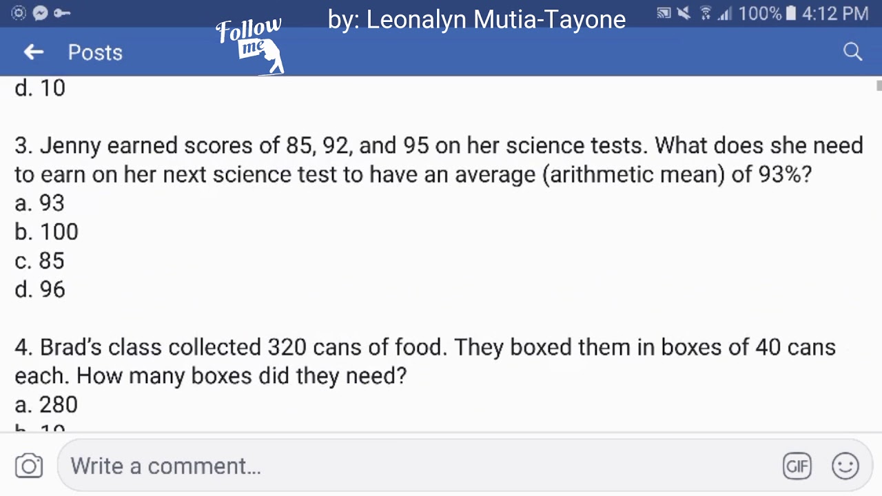 5 items Word Problems posted Sept 16 [CSE-Math] - YouTube