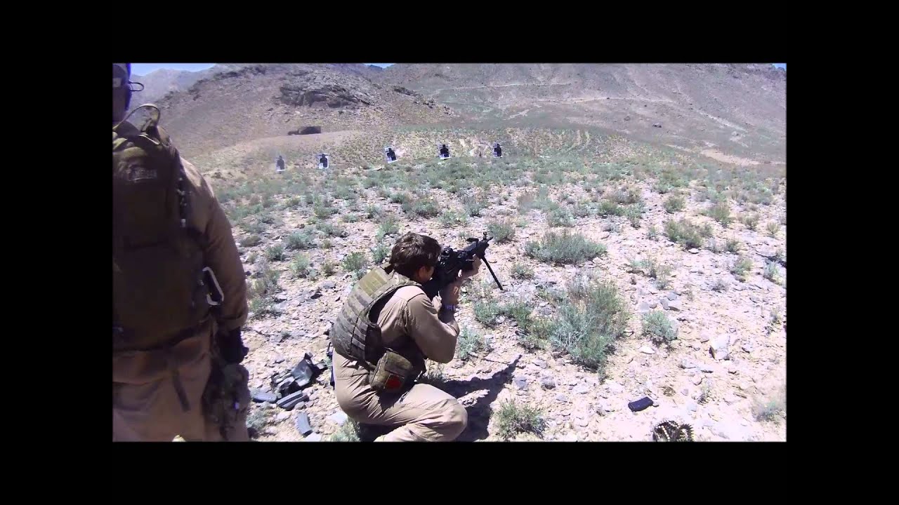 US Contractors Machine Gun Shoot Blackwater Range Kabul M240 M249 M4 ...