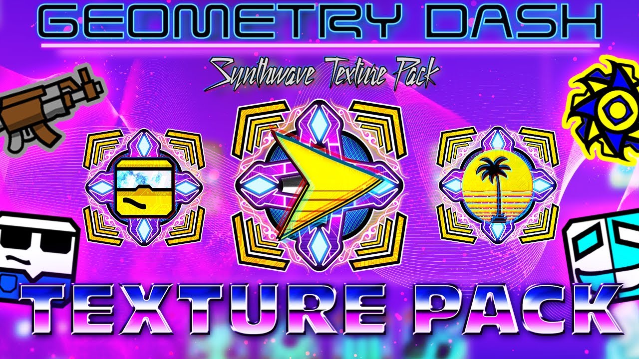 EPIC SYNTHWAVE TEXTURE PACK! ICONS (Android & Steam) (Medium & High ...