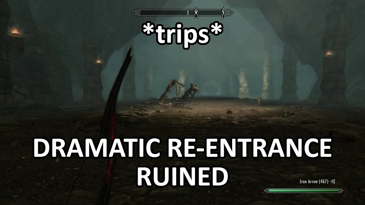 Skyrim - Skeletal dragon comes back from the dead twice to chastise the ...