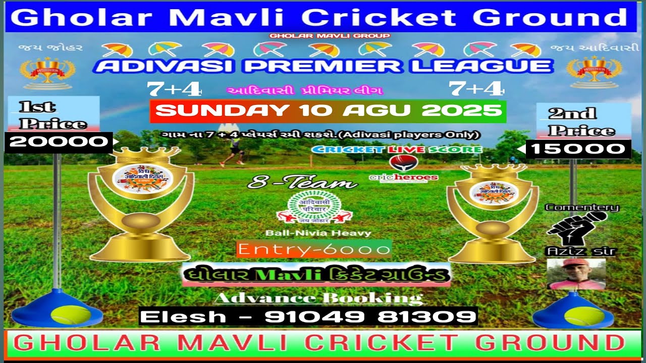 ADIVASI PREMIER LEAGUE || GHOLAR MAVLI CRICKET || SEASON -4 - YouTube