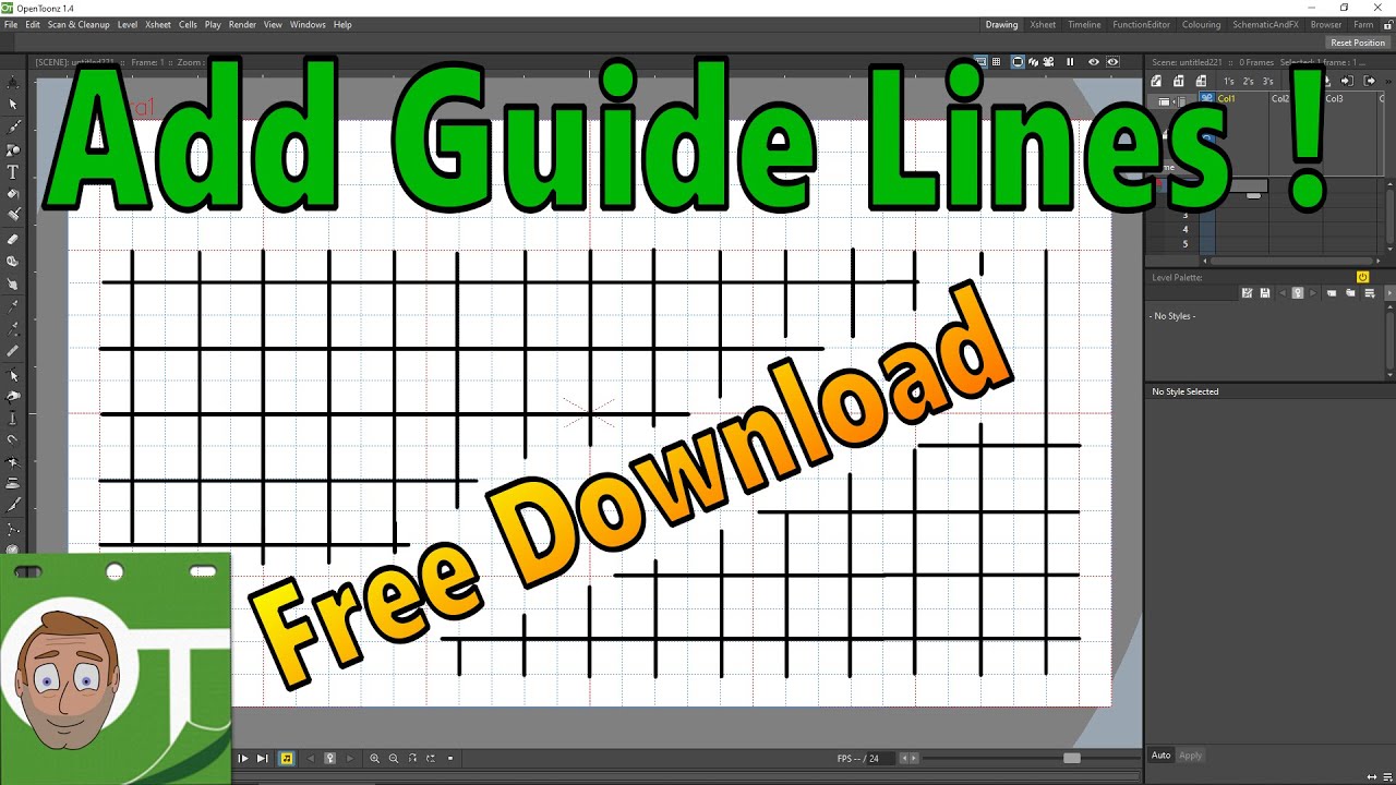 Adding common drawing guides in OpenToonz - with FREE download! - YouTube