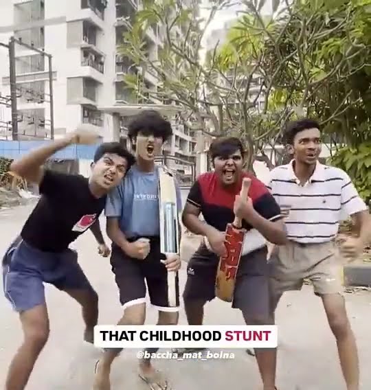 The childhood stunt baccha mat bolna #baccha - YouTube