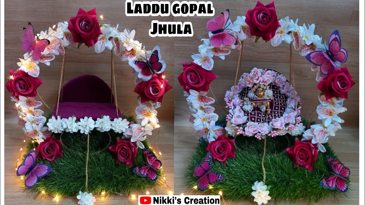 लड्डू गोपाल के लिए झूला / DIY krishna janmashtami jhula / Janmashtami ...