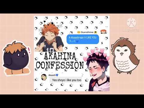 AKAHINA (Akaashi x Hinata) // CONFESSION// first video - YouTube