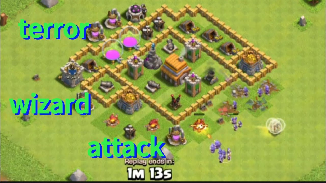 COC /Clash of Clans terror wizard attack 3star 1minuit and 40second ...