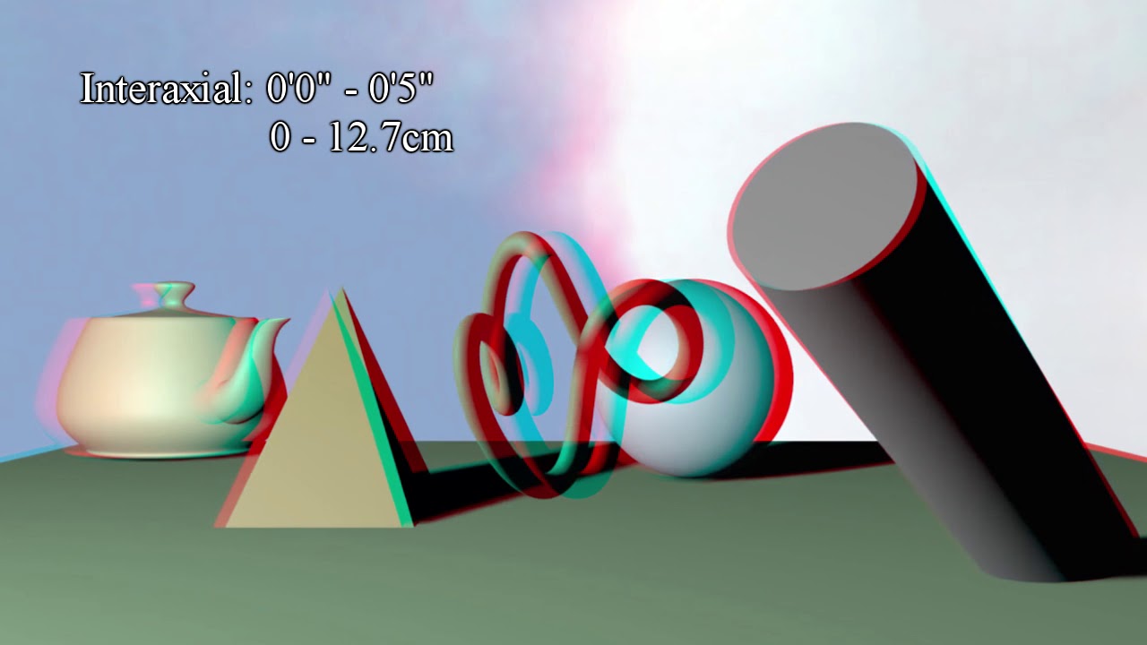 3D Interaxial & Volume Demonstration II Anaglyph 3D - YouTube