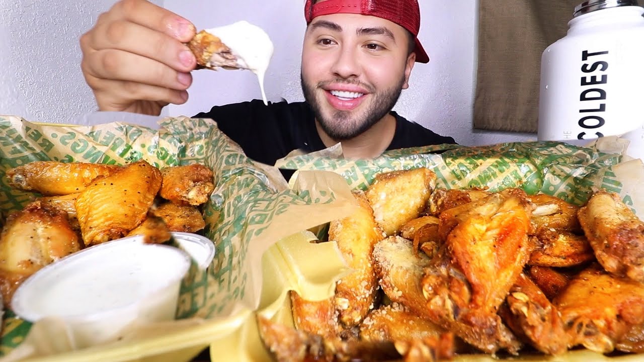WINGSTOP FEAST MUKBANG | EATING SHOW - YouTube