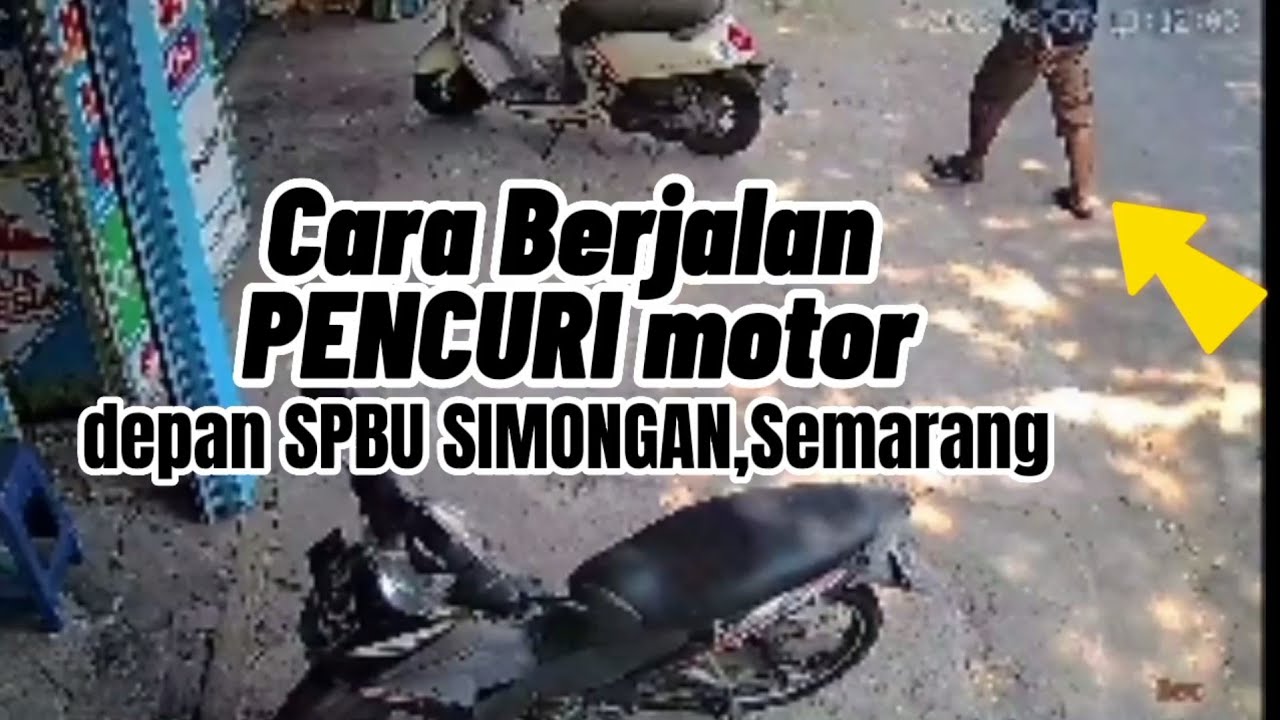 Pencurian Motor depan SPBU Simongan,Semarang - YouTube