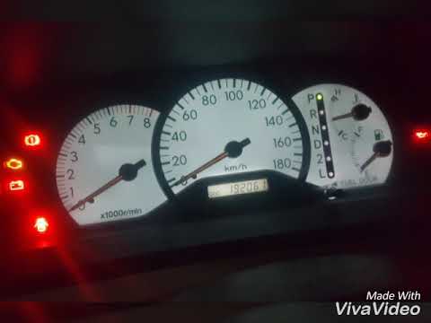 Toyota Corolla 2001 odometer - YouTube