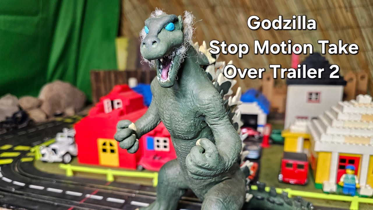 Godzilla Stop Motion - Movie Monster Attacks Lego City Trailer 2 - YouTube