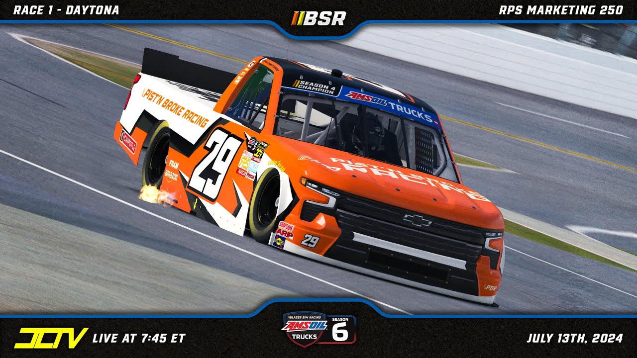 iRacing // BSR AMSOil Truck Series RPS Marketing 250 at Daytona ...
