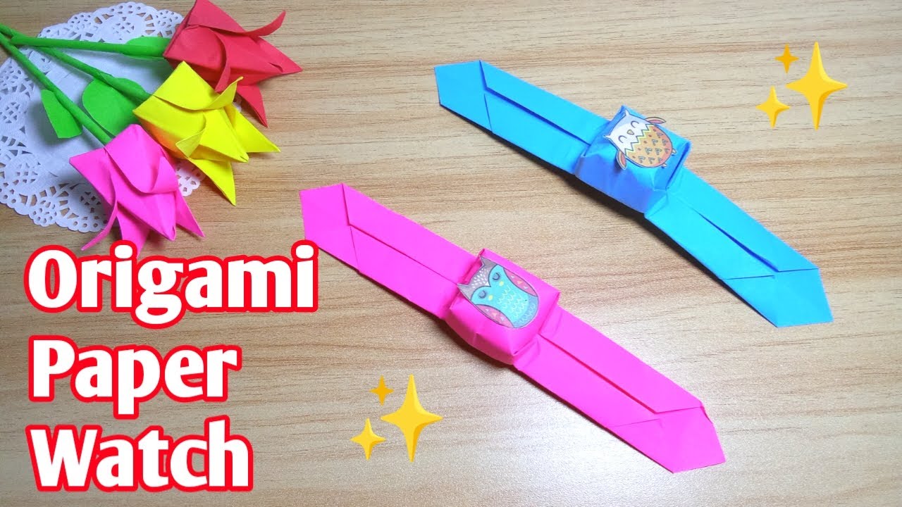 origami paper watch || how to make origami watch - YouTube