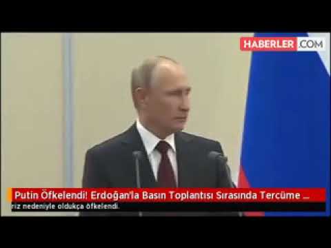 Putin çok ÖFKELENDİ Erdoğan la Basın Toplantısı Sırasında Tercüme sorunu