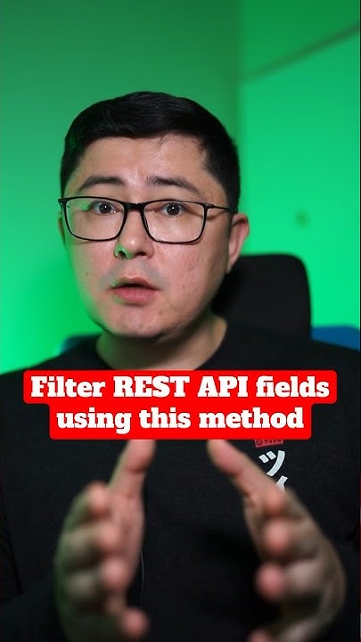Use this simple method to filter REST API fields #restapi - YouTube