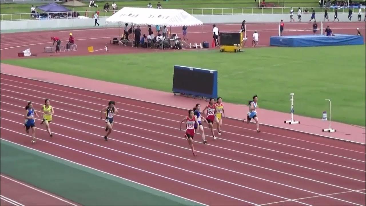 240710 中学県総体 2年女子100m予3組 - YouTube