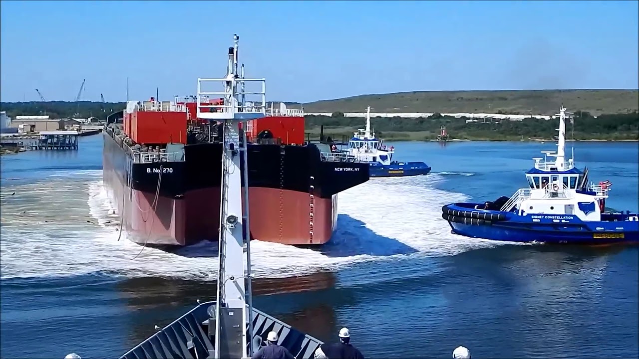 Launch of Barge B No 270 for Bouchard Transportation VT Halter Marine ...