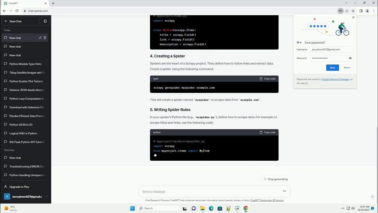 python scrapy one by one print - YouTube