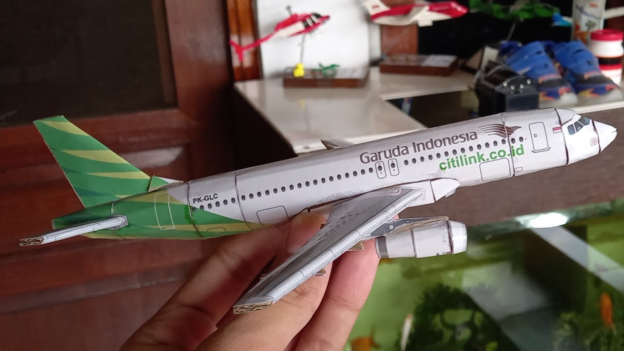 membuat miniatur pesawat Airbus A320 - YouTube