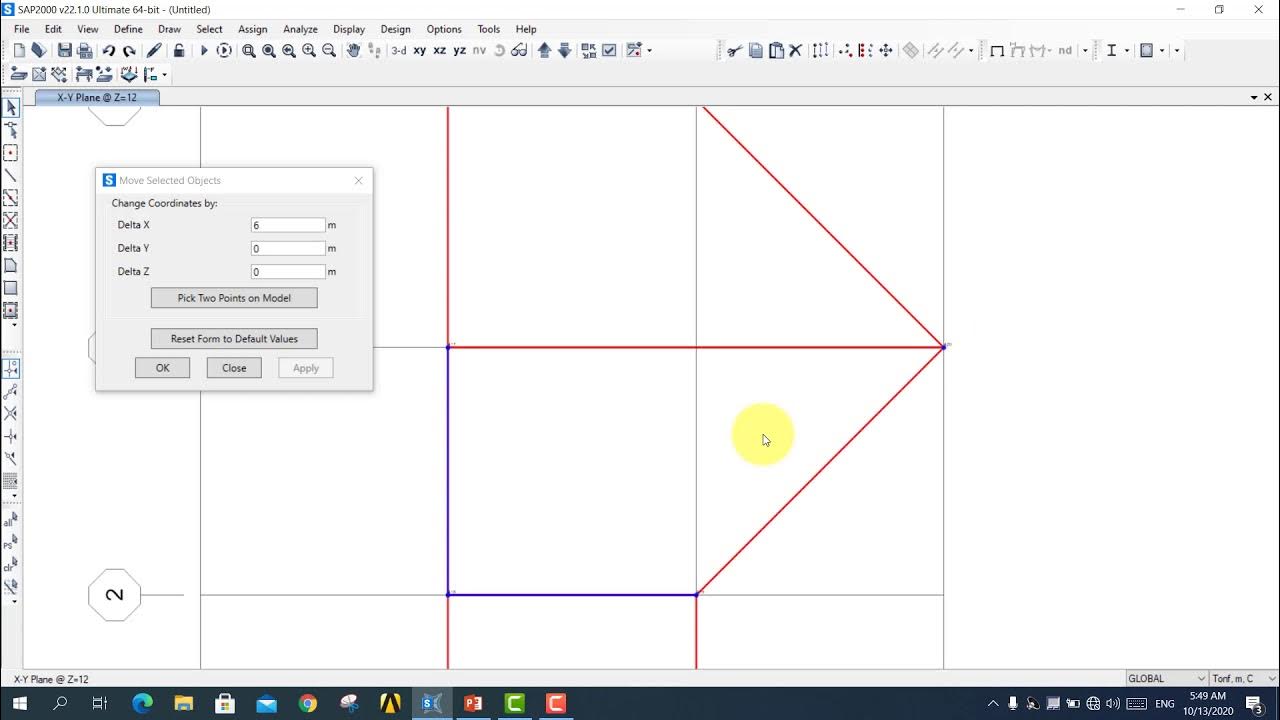 7-Move and edit point- SAP2000 - YouTube