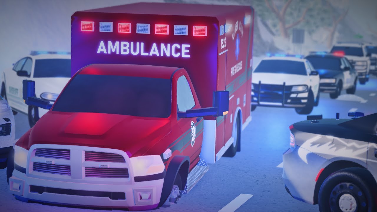 STOLEN Ambulance Rams Through Police Roadblock..! | ERLC Roleplay ...