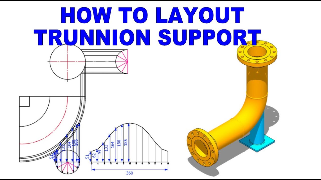 How to layout a trunnion support. - YouTube