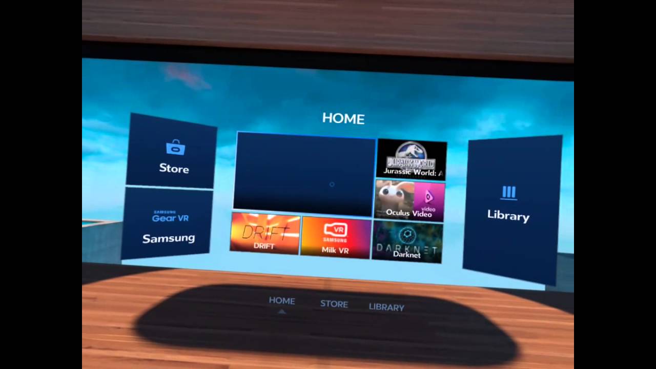 Samsung vr home screen - YouTube