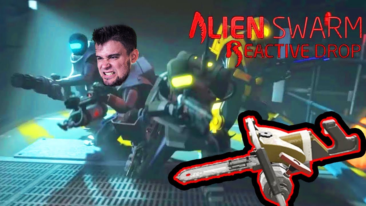 DORWAŁEM PIŁE MECHANICZNĄ i WYJAŚNIAM KOSMITÓW | Alien Swarm Reactive ...