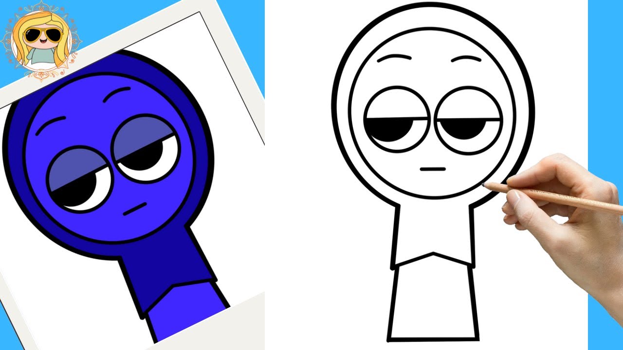 How to draw Blue - Incredibox Sprunki Characters Drawing Tutorial - YouTube